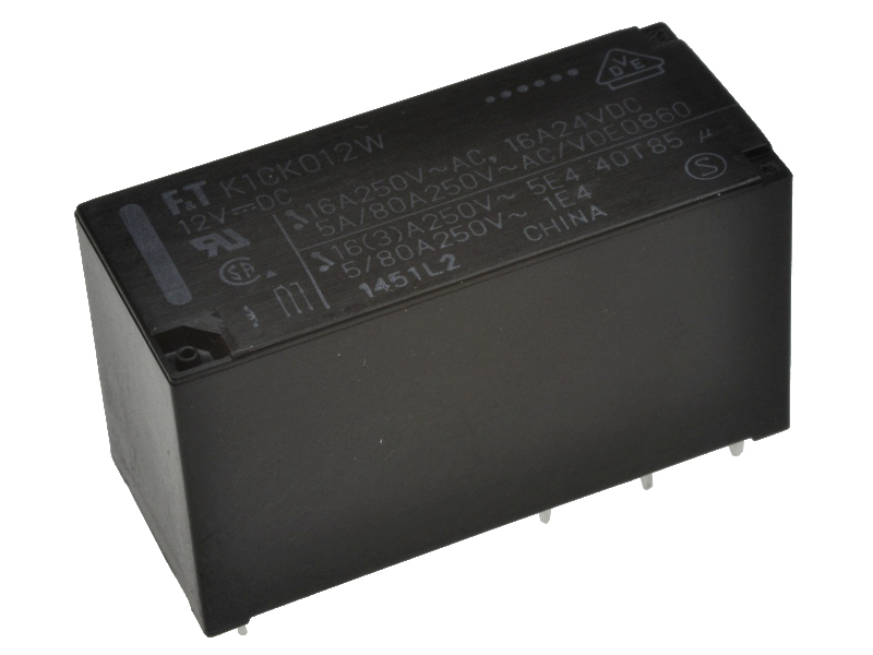 Relay; Fujitsu Takamisawa; FTR-K1CK012W; PCB trough hole; SPDT; 12V; 16A; 16A - Electronic store ...