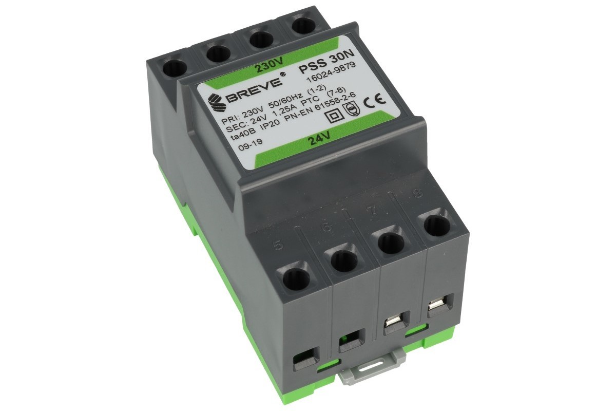 Transformer; Breve; PSS30N 230/24V; 30VA; 24V; 1,25A - Electronic store ...
