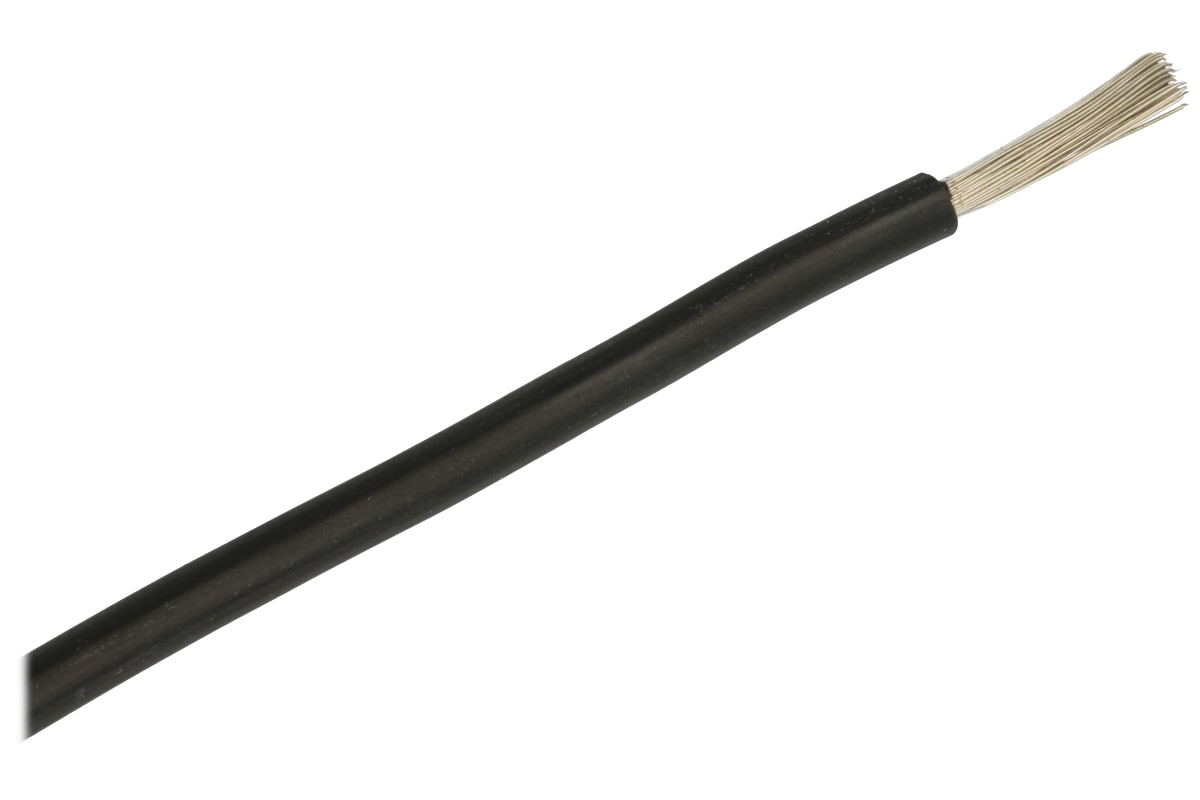 Wire; Helukabel; SIF; black; silicon; 1 core; stranded; Cu; 2,50mm2 ...