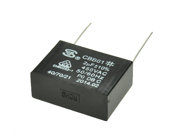 Capacitor; S-cap; 2uF; 450V AC - Electronic store - FIRMA PIEKARZ