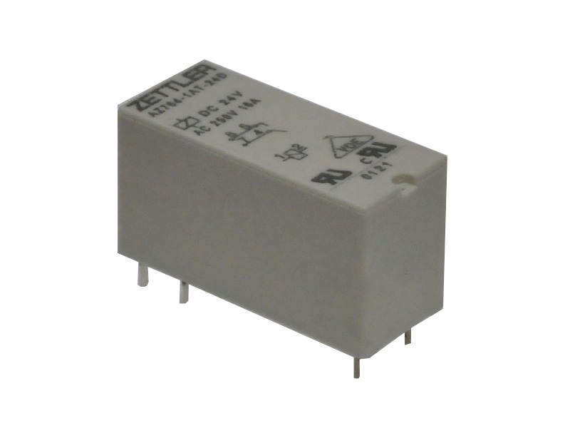 Relay; Zettler; AZ764-1AT-24D; for socket; PCB trough hole; SPST NO; 24V; 16A - Electronic store ...