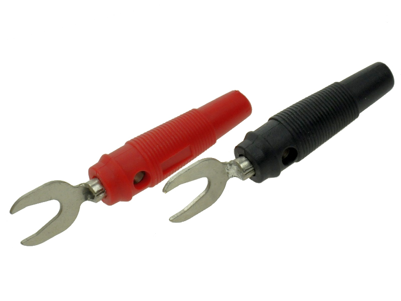 Fork type plug; Amass; 25.415.1; red - Electronic store - FIRMA PIEKARZ
