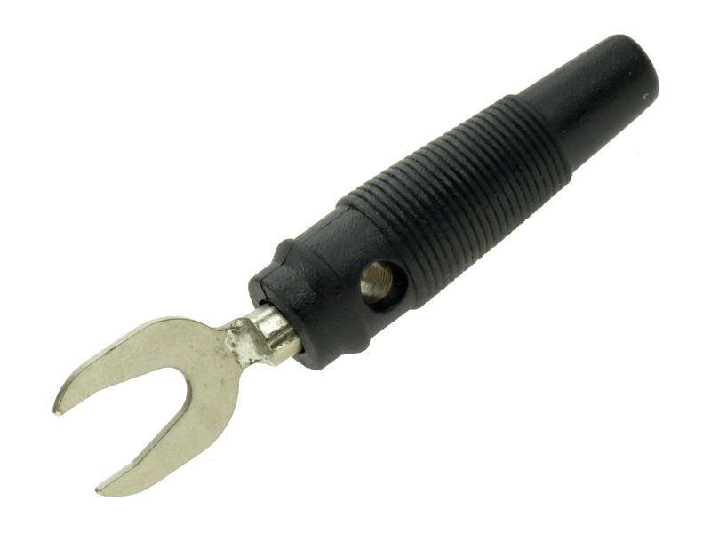 Fork type plug; Amass; 25.415.2; black - Electronic store - FIRMA PIEKARZ