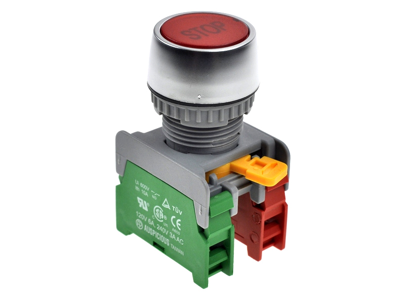 Przełącznik; Auspicious; PBF22-1-O/C-R STOP - Sklep elektroniczny - FIRMA PIEKARZ