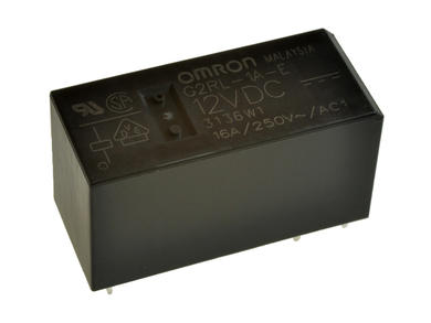 Przekaźnik; Omron; G2RL-1A-E-12VDC; do druku (PCB); do gniazda; 1 styk zwierny; 12V; 16A; 16A ...