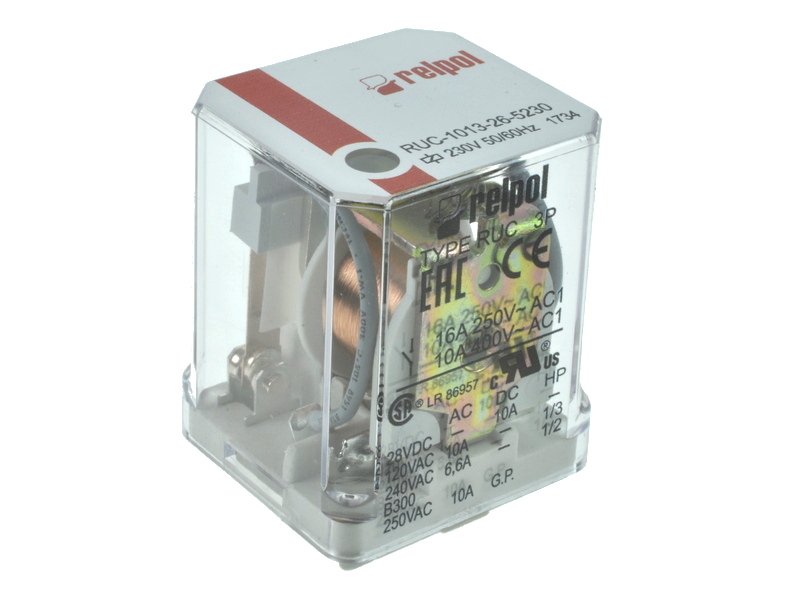 Relay; Relpol; RUC-1013-26-5230; 3PDT; 230V; 16A - Electronic store ...