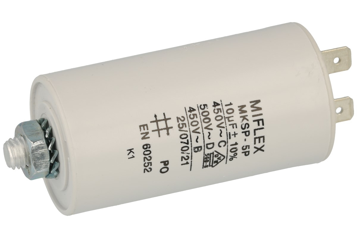 Capacitor; Miflex; I150V610k-B1; 10uF; 450V AC - Electronic store ...