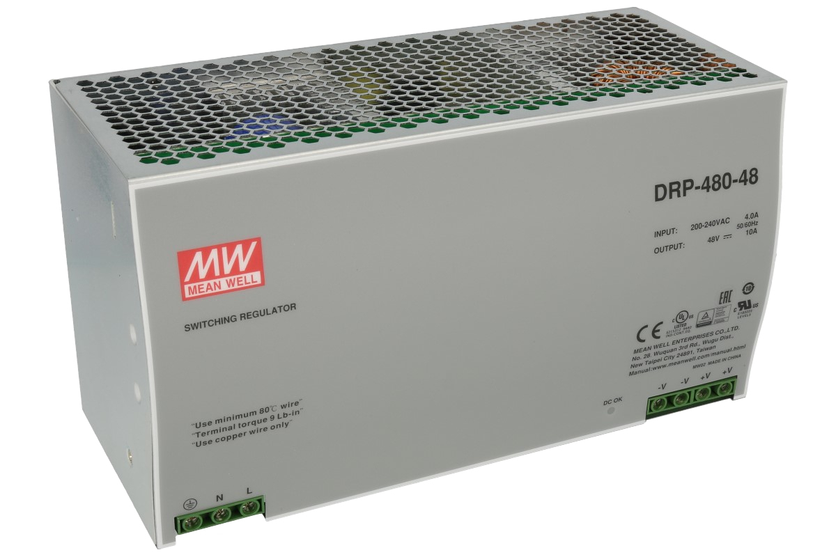 Power Supply; DIN Rail; DRP-480-48 - Electronic store - FIRMA PIEKARZ