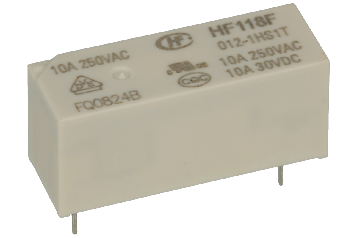 Relay; Hongfa; HF118F-012-1HS1T (JQX68; HF68); PCB trough hole; SPST NO ...