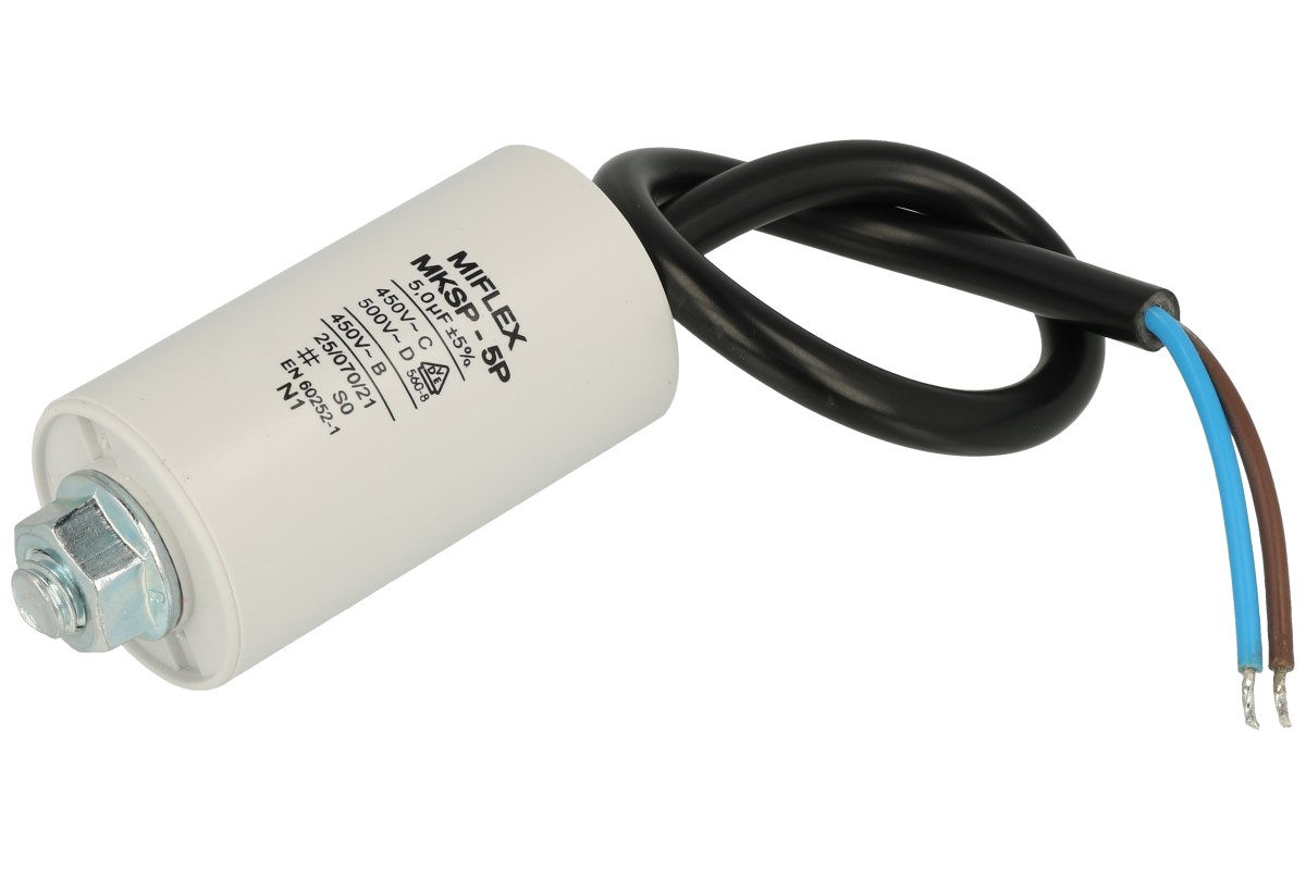 Capacitor; Miflex; 5uF; 450V AC - Electronic store - FIRMA PIEKARZ
