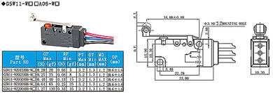 Microswitch; Canal; G5W11-WZ100A06-W3 ENEC 15; IP67 - Electronic store ...